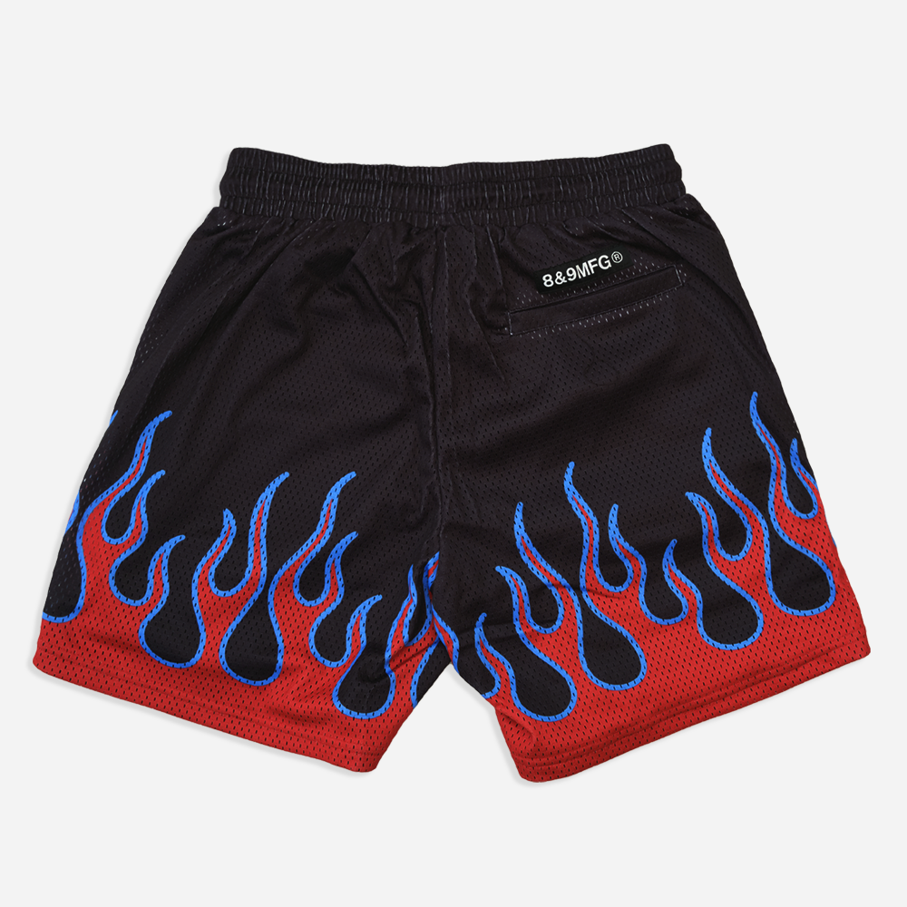 Rated Gas Flames Shorts Black – 8&9 Clothing Co.