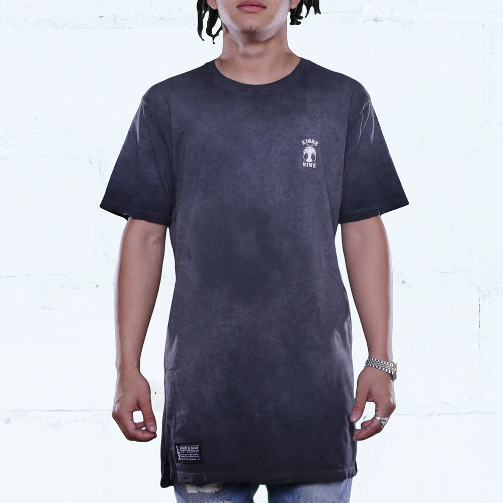 Black Antique Wash Elongated T Shirt | Clean Streetwear Elongated Shirt ...