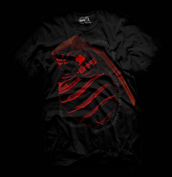 Grenade Fight Metallic Red T Shirt – 8&9 Clothing Co.