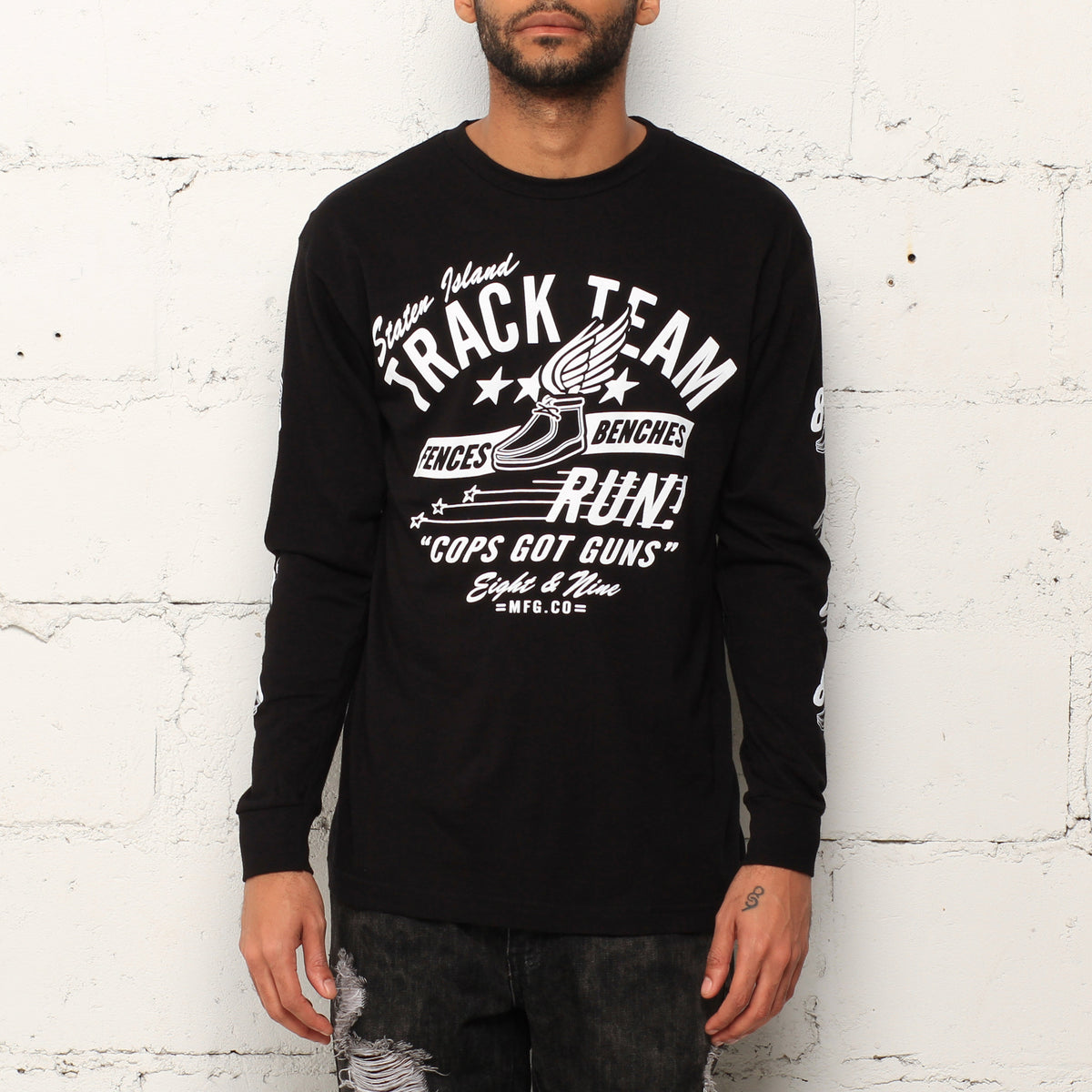 Run L/S T Shirt Black – 8&9 Clothing Co.