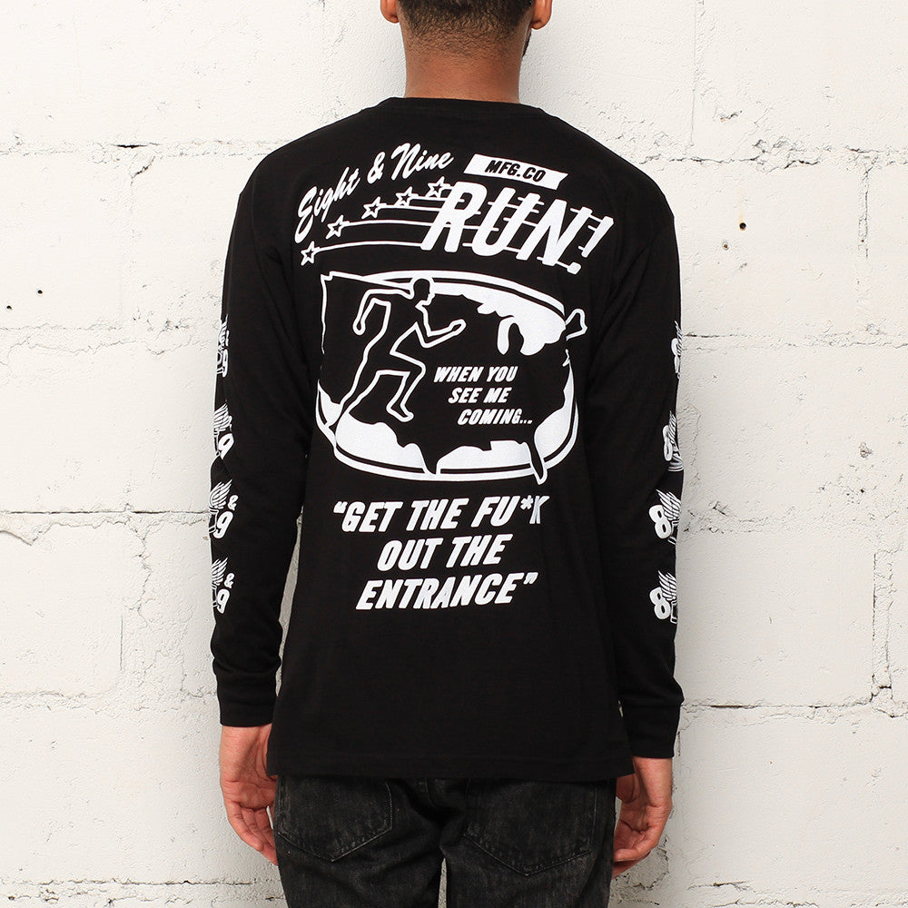 Run L/S T Shirt Black – 8&9 Clothing Co.