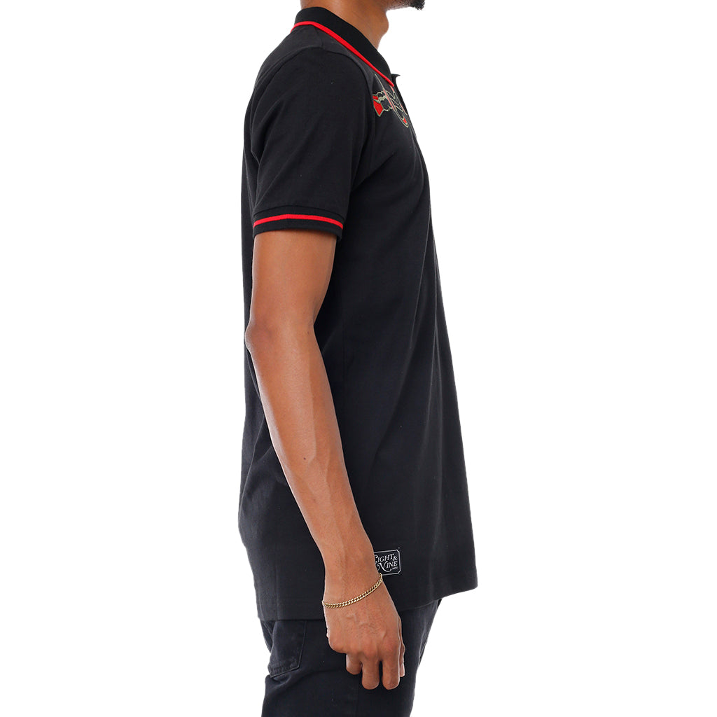 Memorial Embroidered Polo Shirt Black – 8&9 Clothing Co.
