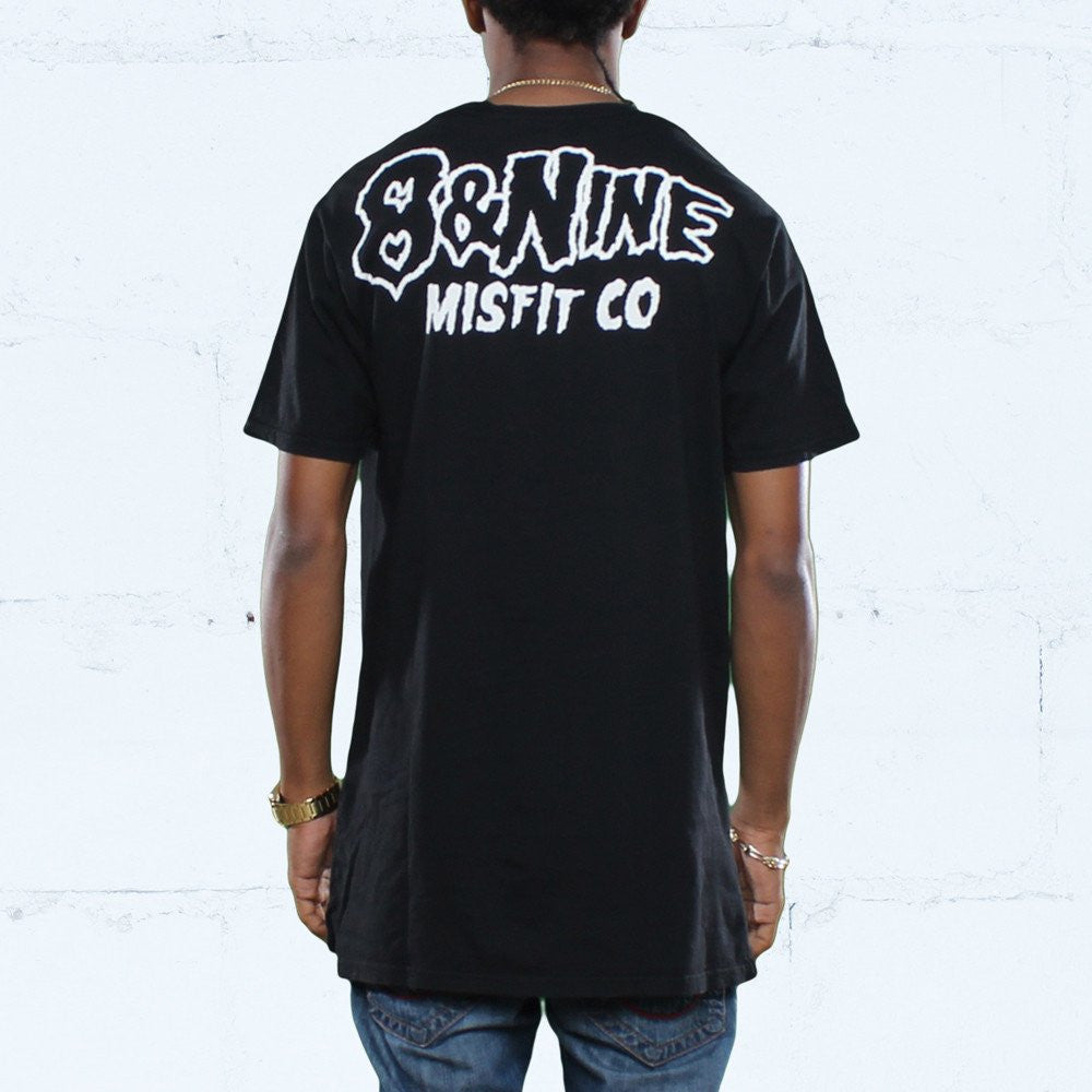 Misfit Co Elongated Tee Black – 8&9 Clothing Co.