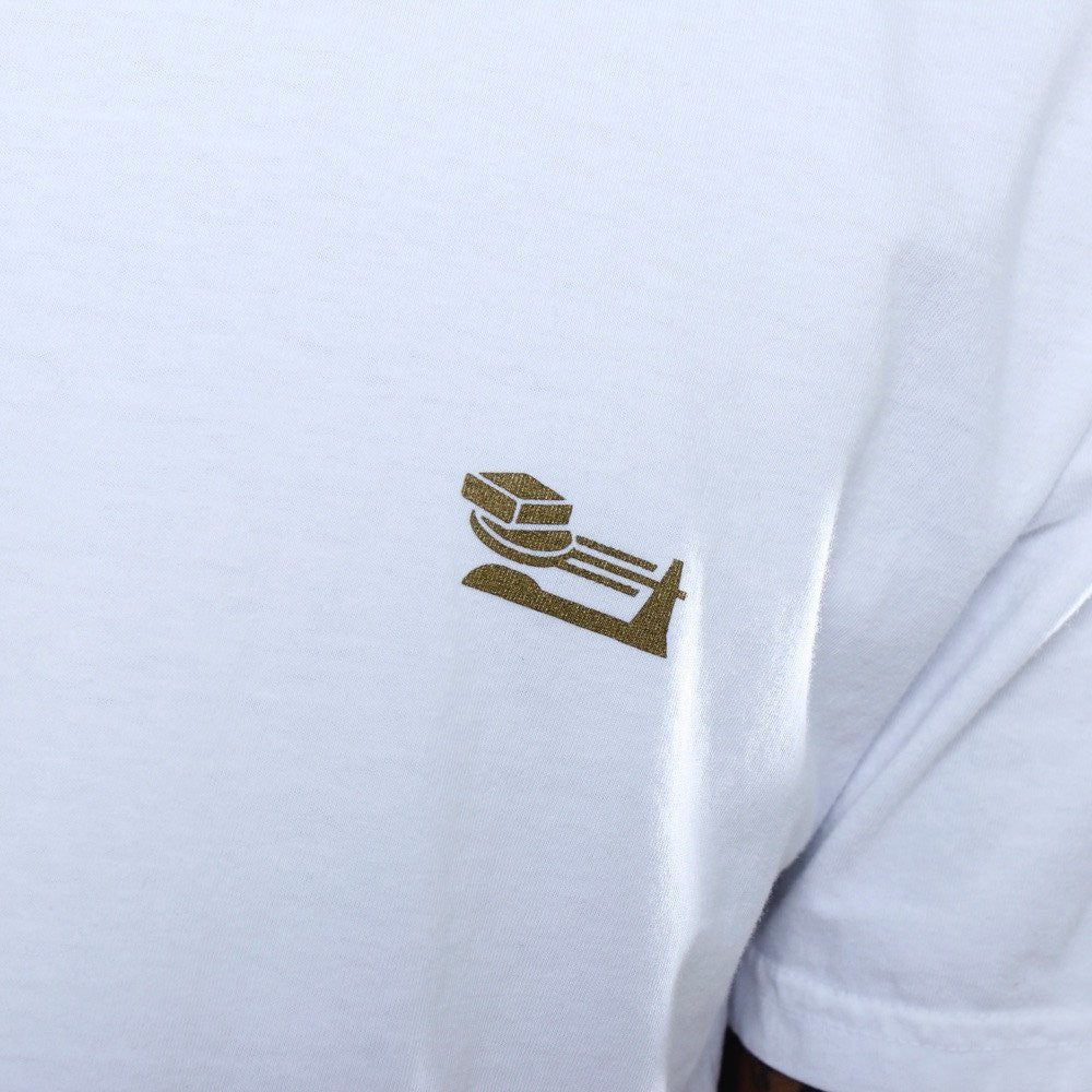 Triple Beam Long Line T-Shirt White | Clean Streetwear Elongated Shirt ...